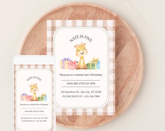 Sky Theme Birthday Invitation Customisable Invitation, Suitable for ...