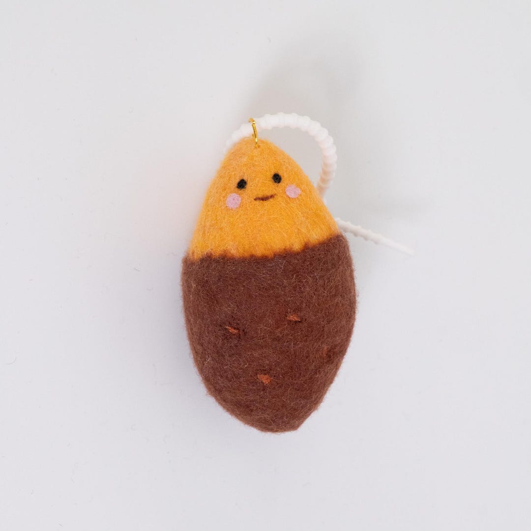 Felted Sweet Potato Hanging Ornament - Wool Felt Decor - Etsy