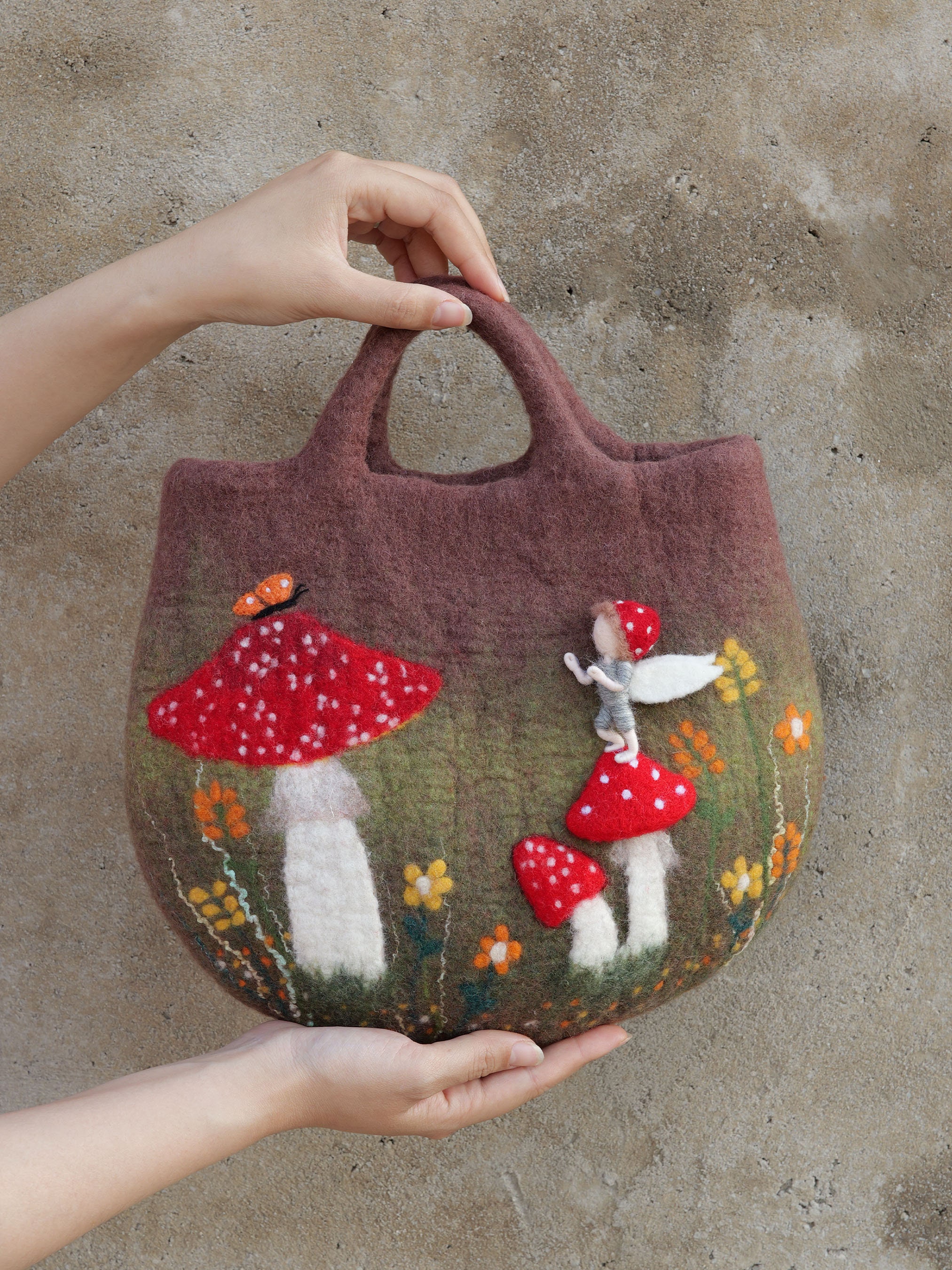 Enchanted Forest Felted Handbag, Women's Bag, Tote Bag, Shoulder Bag ...