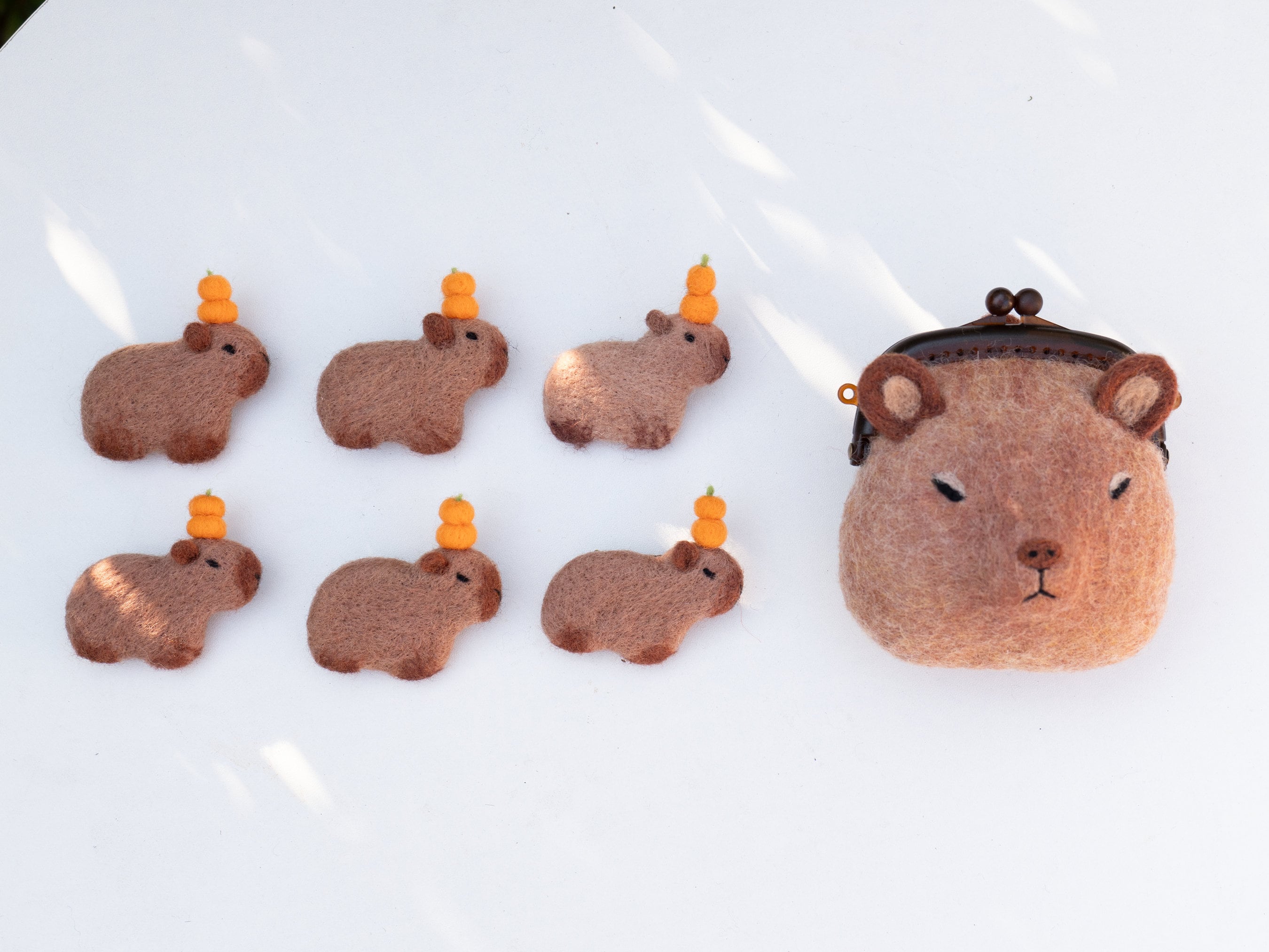 Brown Wool Felt Capybara Collection (brooch, Keychain, Bag Charm) - Etsy