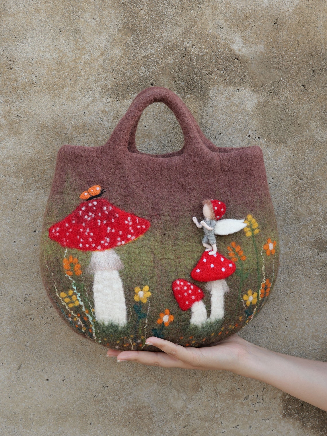 Enchanted Forest Felted Handbag, Women's Bag, Tote Bag, Shoulder Bag ...