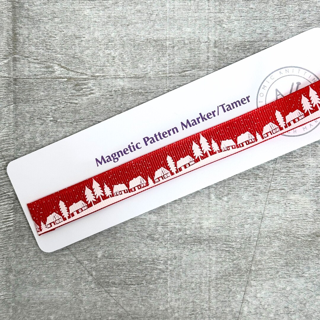 Magnetic Pattern Marker Guide Red Nordic Houses 19.5cm/a4/letter Size ...