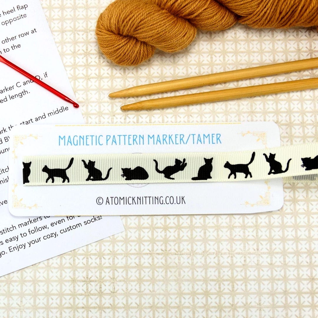 Magnetic Pattern Marker Guide - Black Cats & Kittens Silhouettes | UK ...