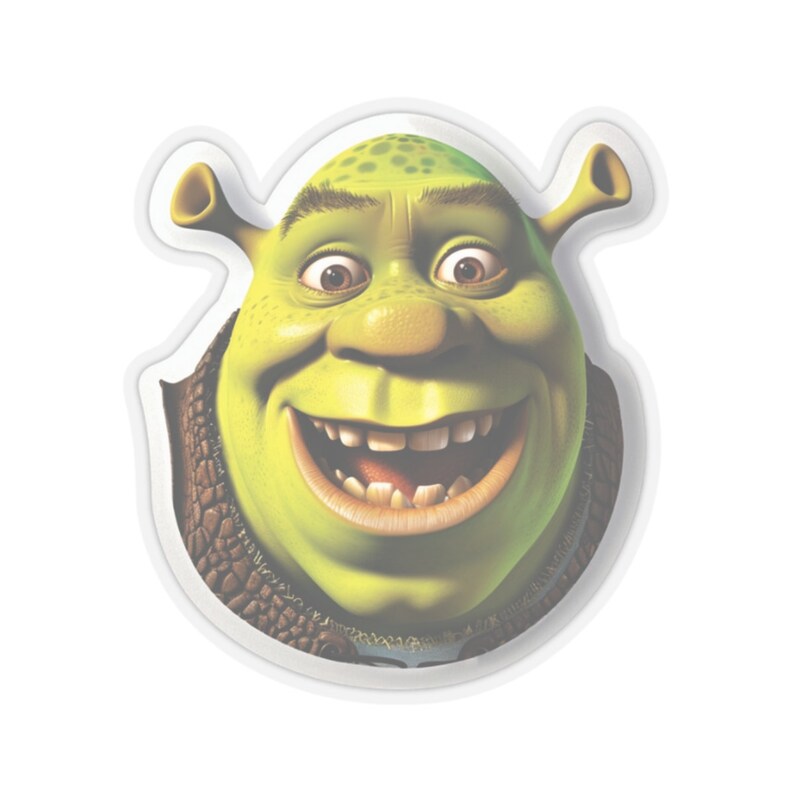 Happy Shrek - Cool Fantasy Vinyl Sticker- Laptop, Water Bottle, Phone ...