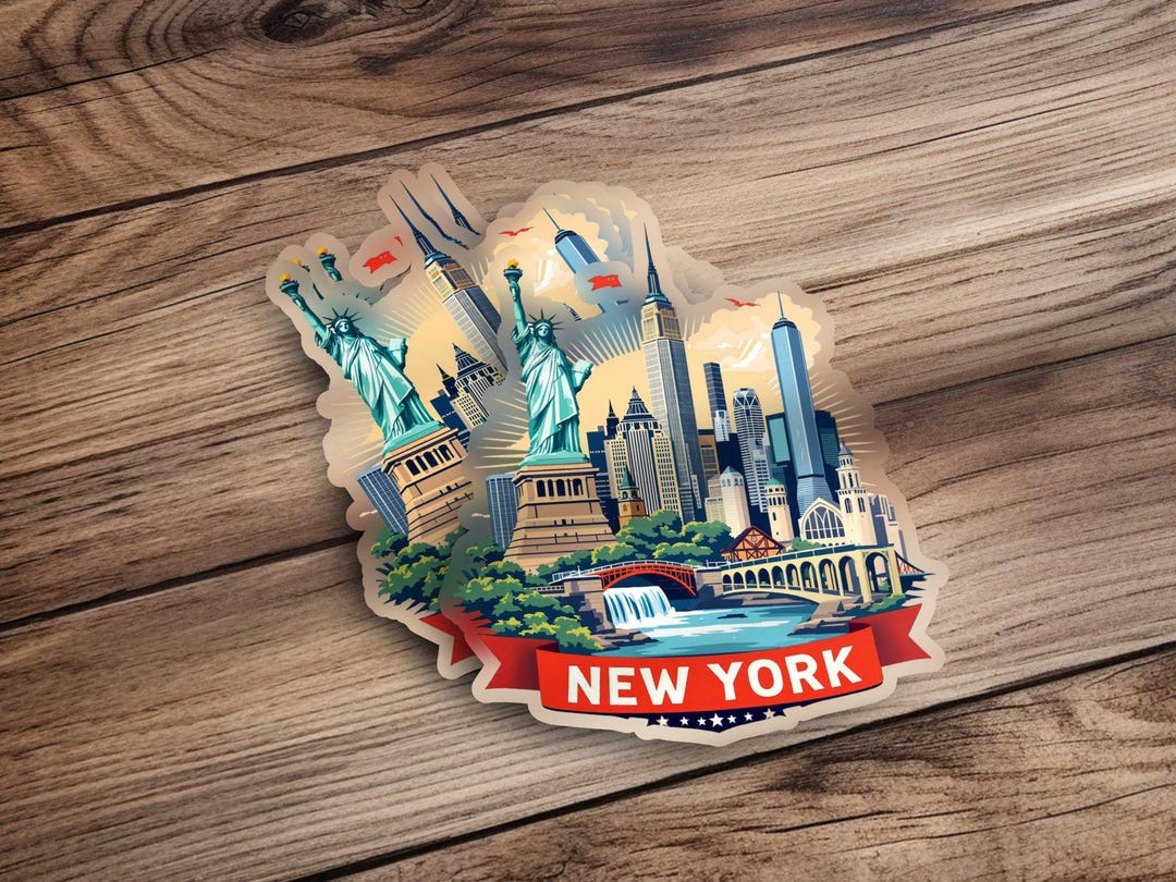 New York City Sticker, NYC Landmark Decal, Statue of Liberty Sticker ...