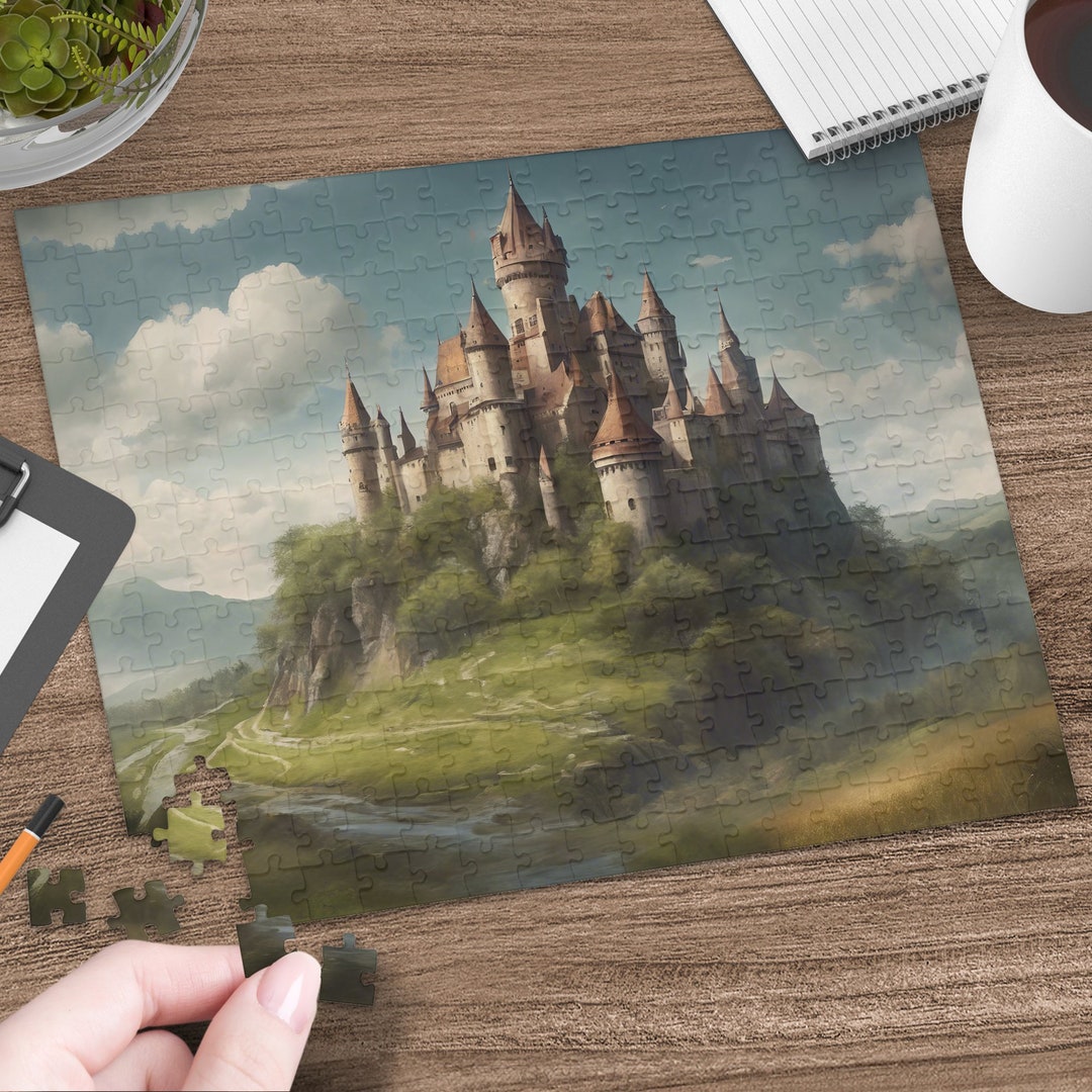 Enchanted Castle Puzzle, Fantasy Landscape Jigsaw, Family Game Night ...