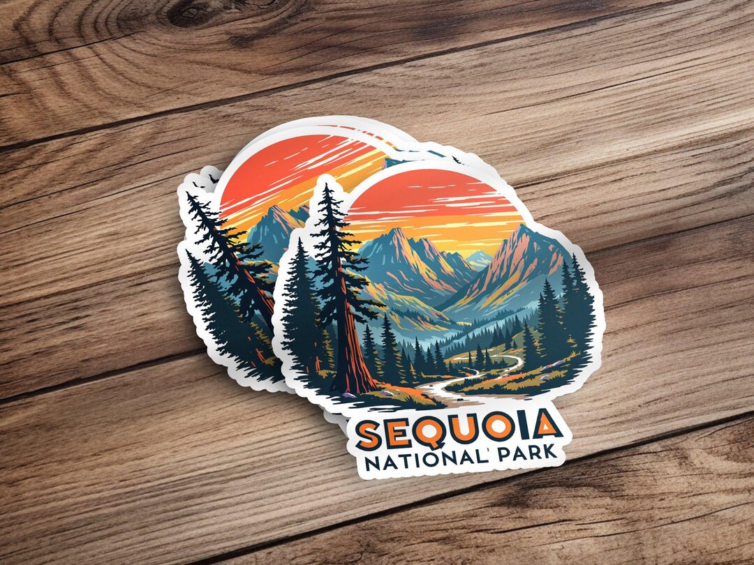 Scenic Sequoia National Park Sticker, Nature Lovers Decal, Adventure ...