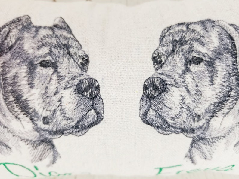 Cane Corso Personalized Pet Portrait Embroidered Dog - Etsy