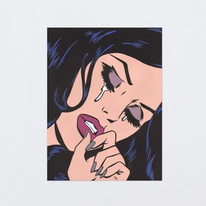 NEW Goth Crying Comic Girl Poster Print - Etsy