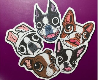 Boston Terrier Happy Mail Sticker Cute Dog Mail Sticker - Etsy