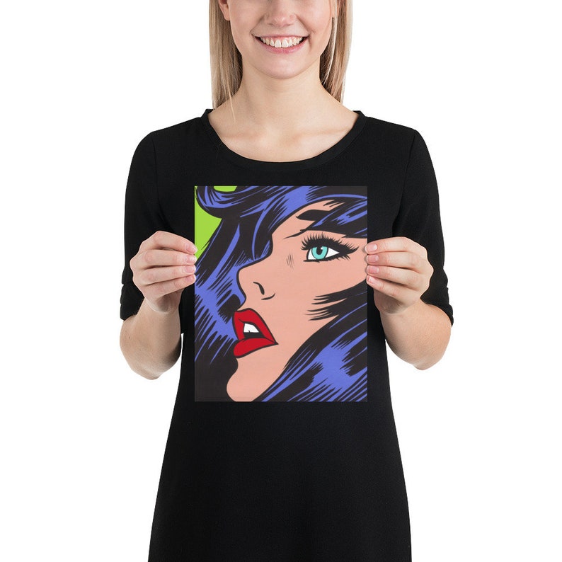 Pop Art Comic Girl Poster Print - Etsy