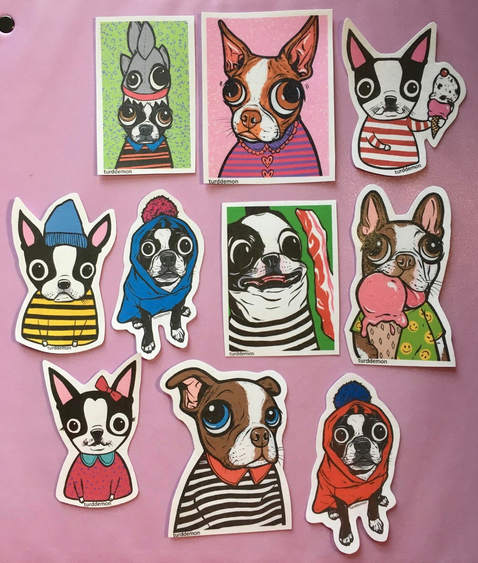 Boston Terrier Sticker Pack - Etsy
