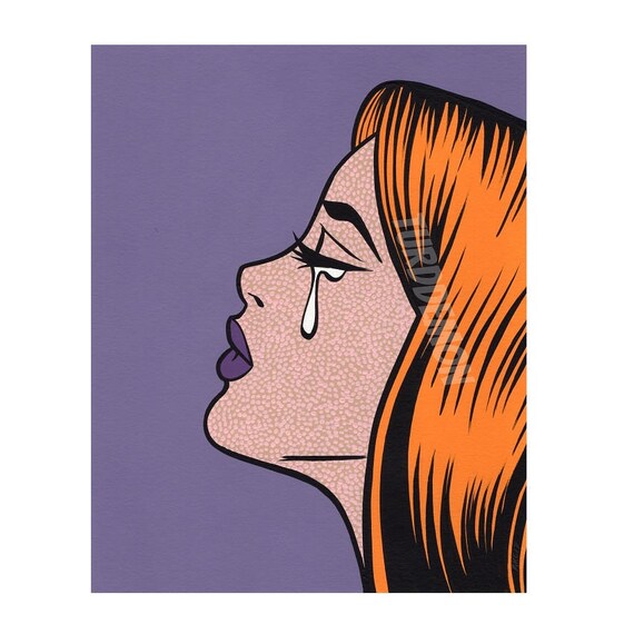 Ginger Crying Comic Girl Original Painting - Etsy