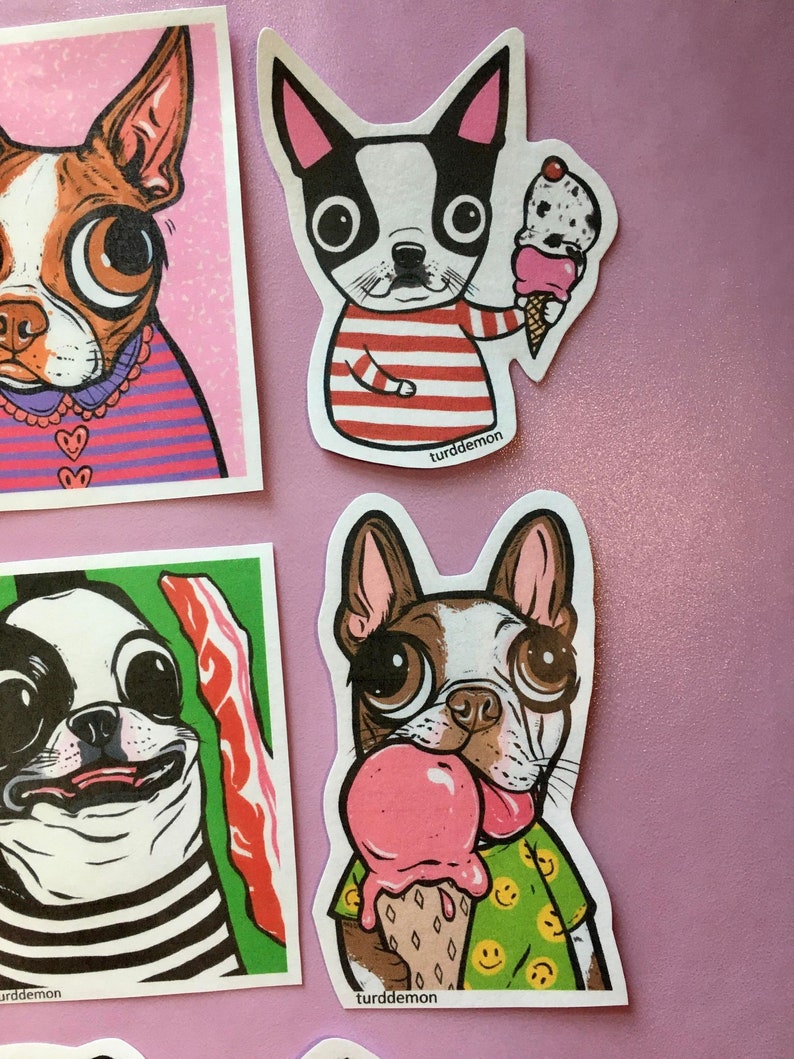 Boston Terrier Sticker Pack - Etsy