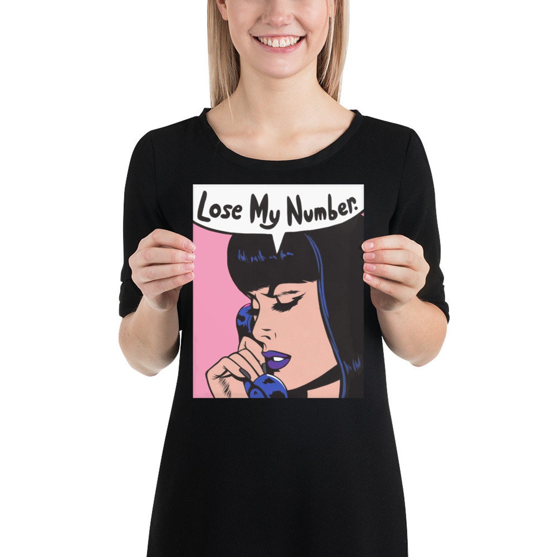Lose My Number Comic Girl Poster Print - Etsy