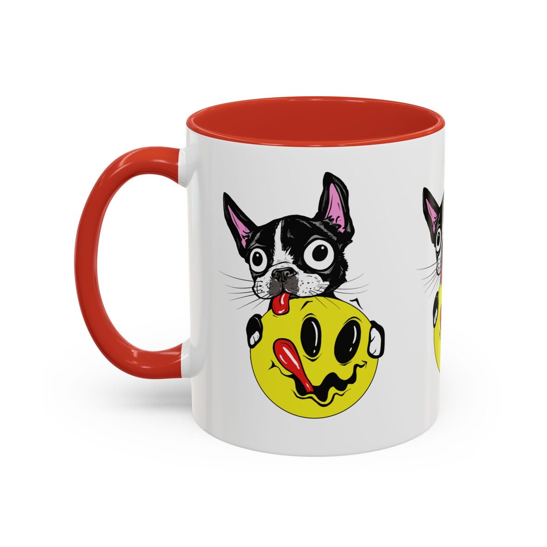 Boston Terrier Smiley Face Mug - Etsy