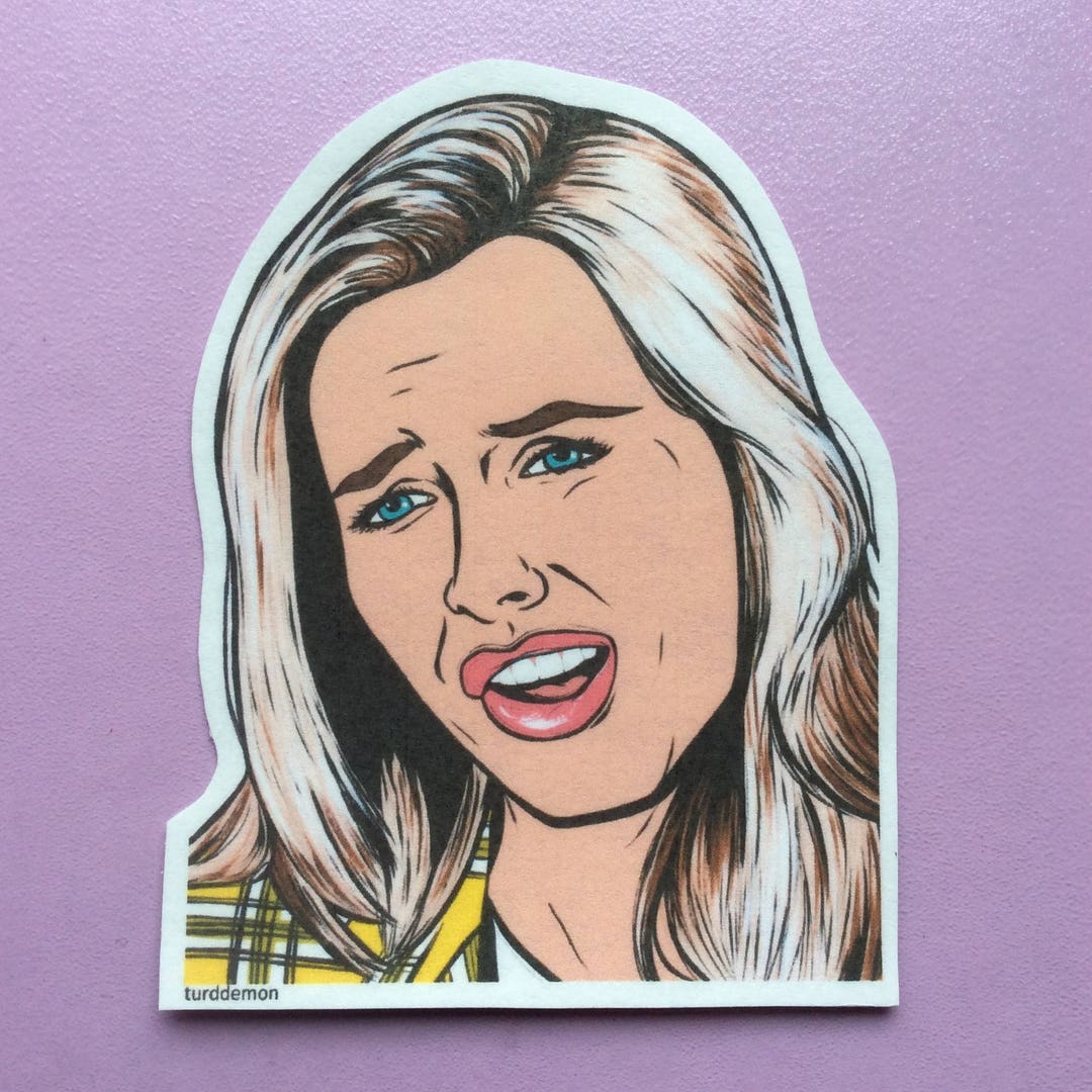 Blonde Comic Girl Sticker - Etsy