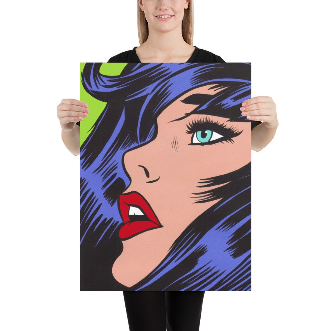 Pop Art Comic Girl Poster Print - Etsy