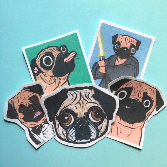 Pug Sticker Pack - Etsy