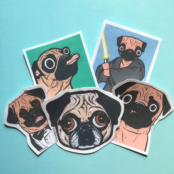Pug Sticker Pack - Etsy