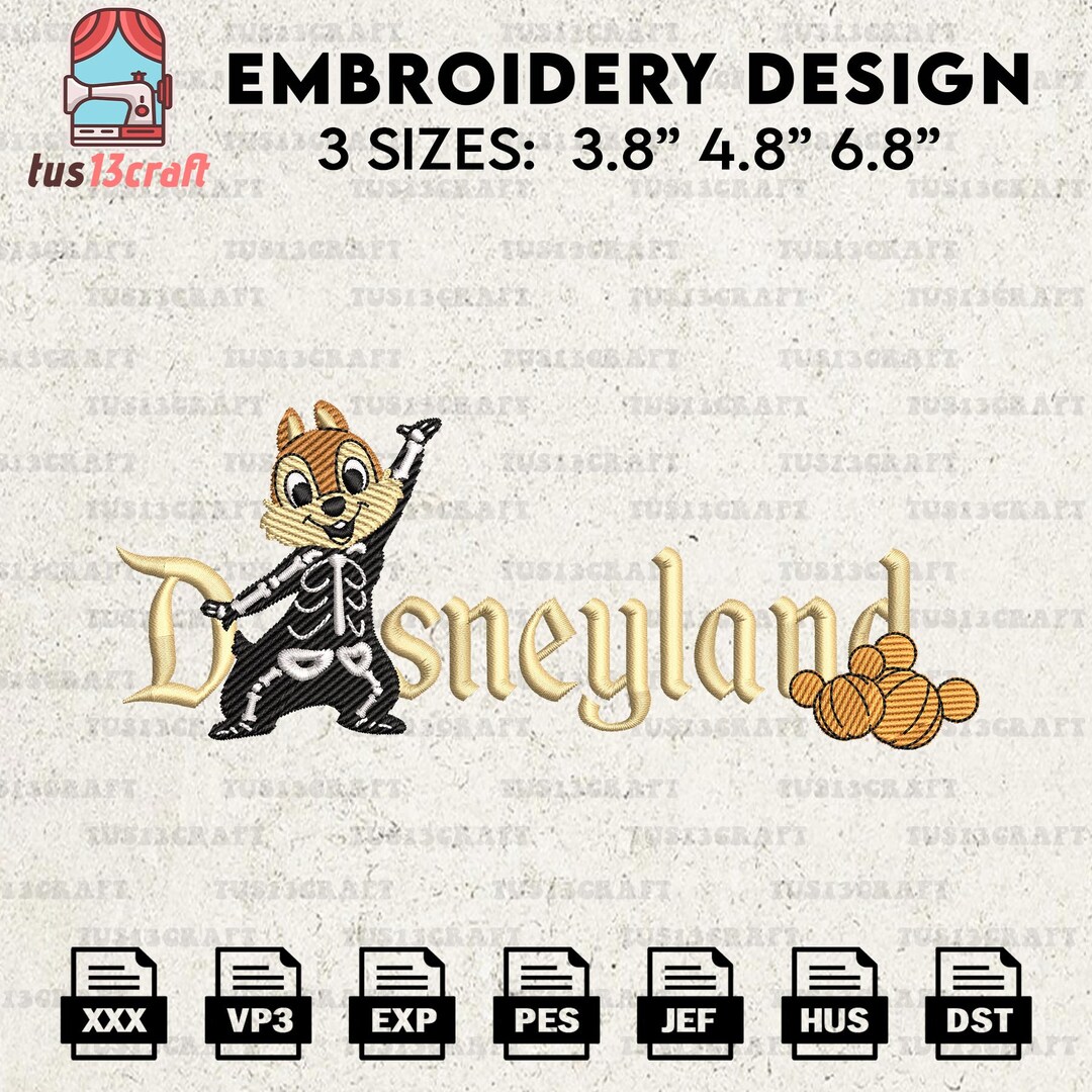 Halloween Cartoon Chipmunk Embroidery Design, Cartoon Chipmunk ...