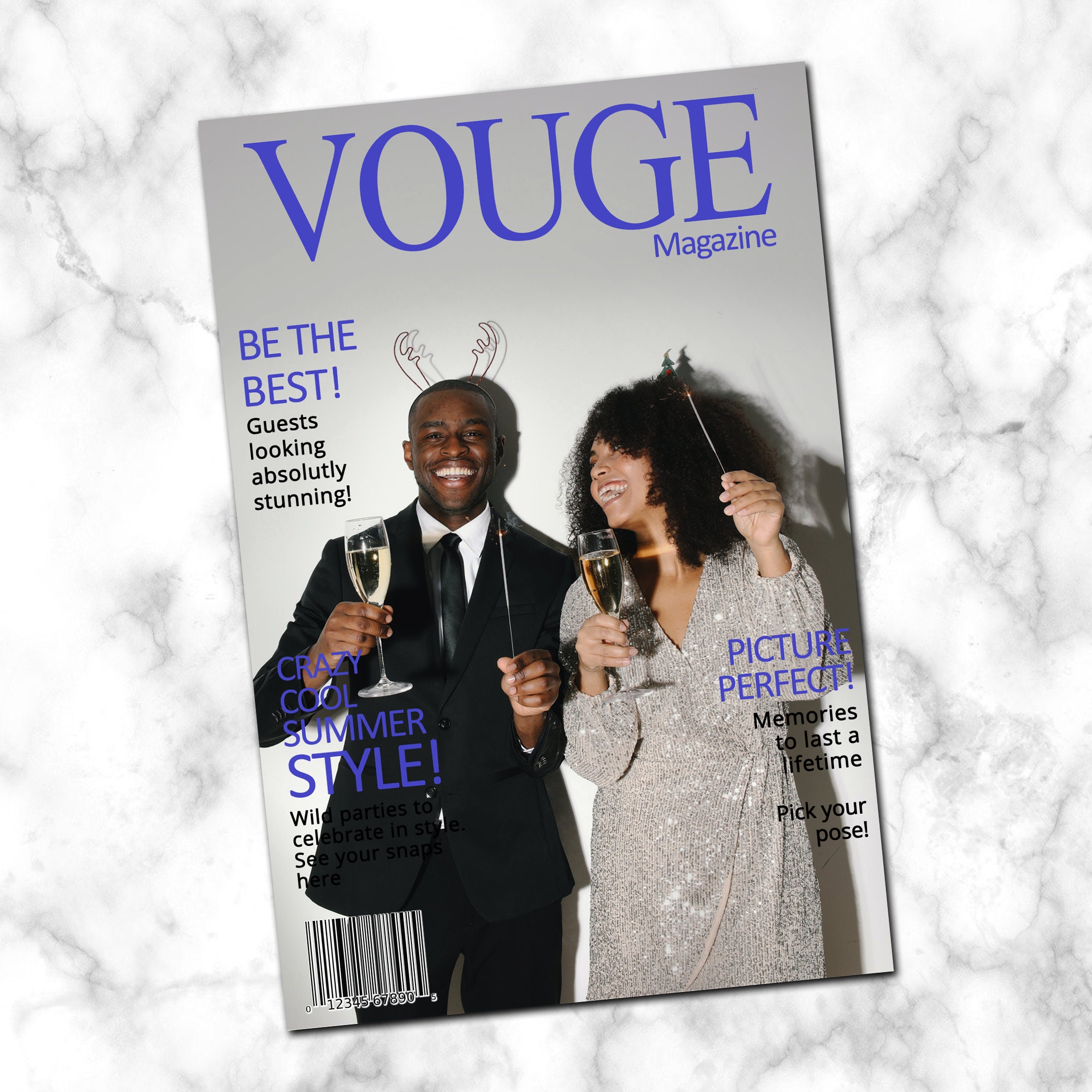 Glamour Magazine Cover 4x6 / 10x15 Photo Booth Template | Custom ...