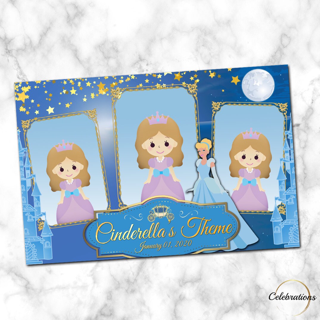 Princess Themed Photo Booth Template Set Kids Party for Any Photos Png ...