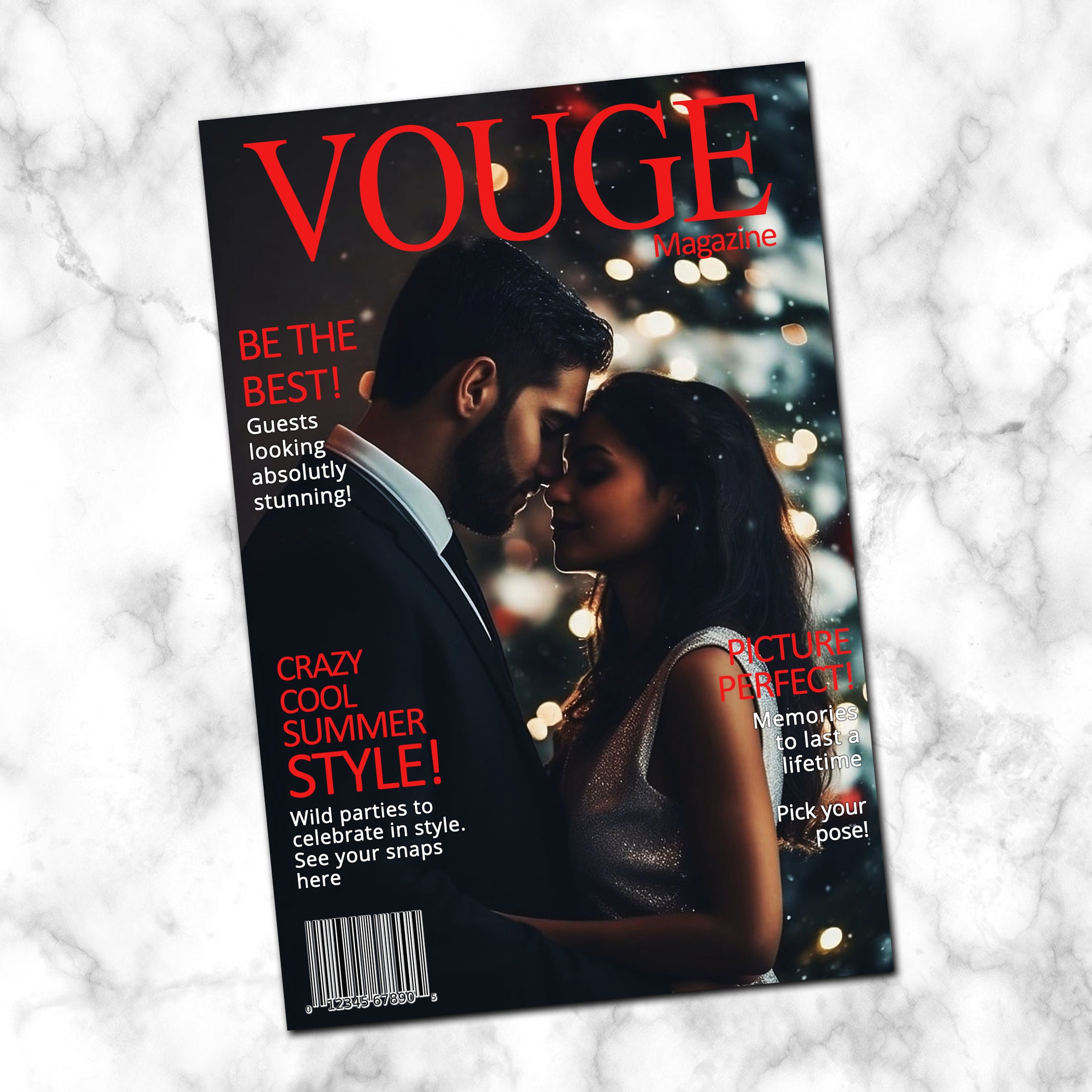 Glamour Magazine Cover 4x6 / 10x15 Photo Booth Template | Custom ...