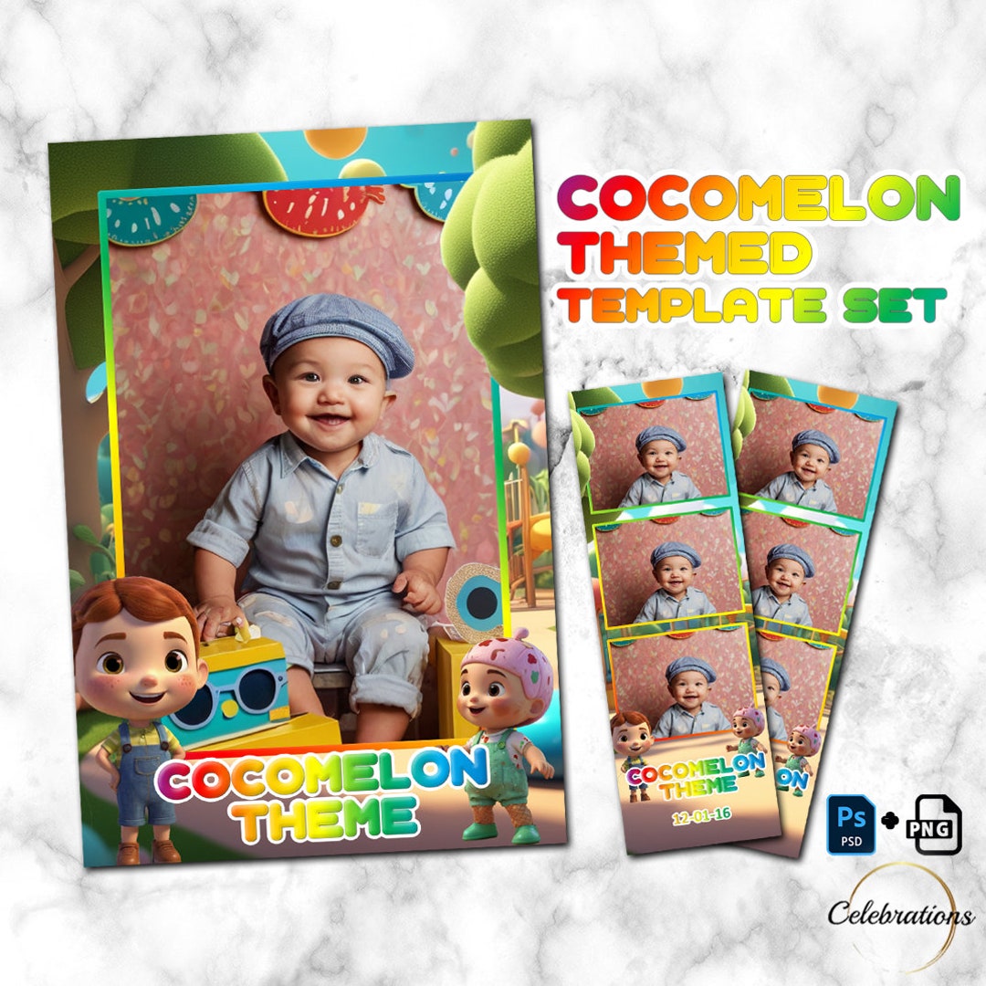 Cocomelon Style Template Set Baby Overlay Baby Kids Children ...