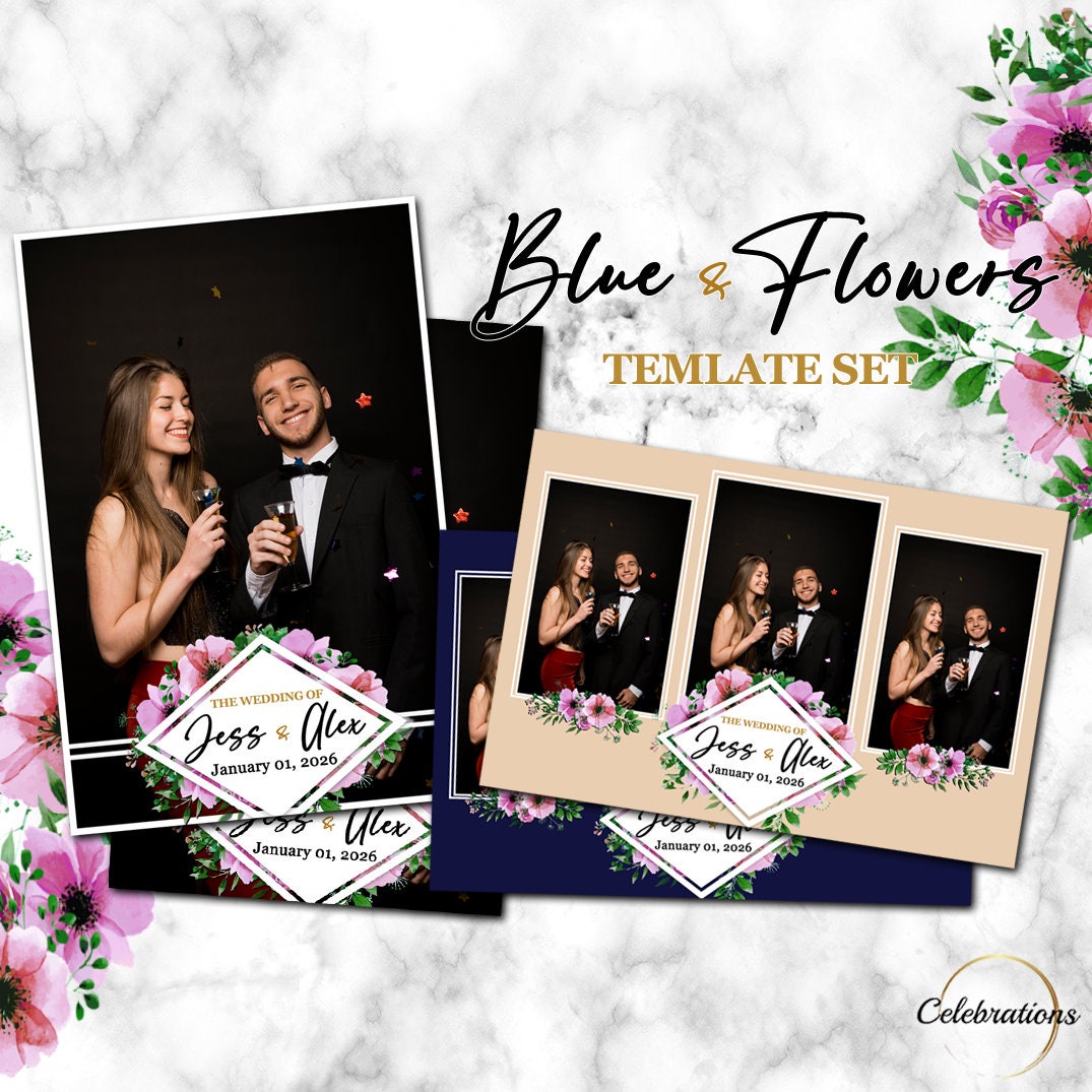 Stunning Photo Booth Template Bundle - 45 Photo-booth Overlays! Wedding ...