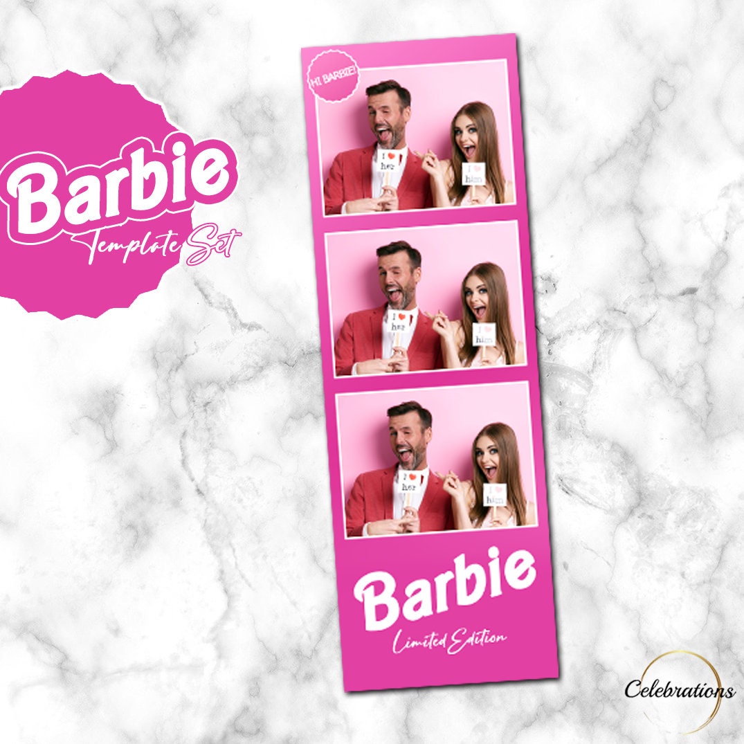 Barbie Themed Template Set | Singles and Strip | for Any Photos | Png ...