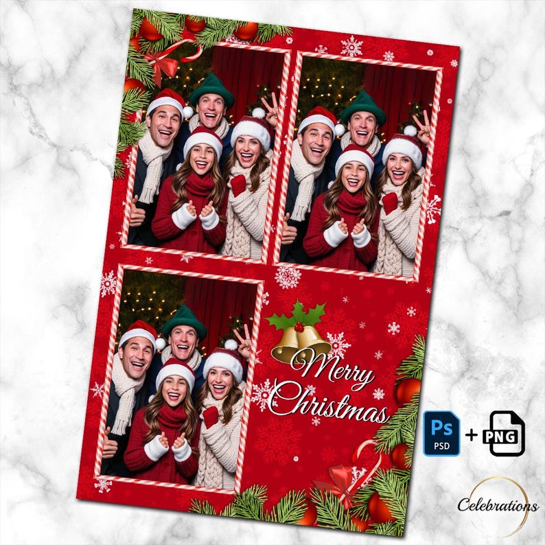 Christmas Photo Booth Template Set | Christmas Holidays Candy Cane ...