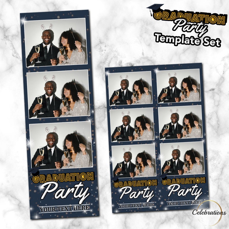 Graduation Party Template Set, Photo-booth Overlay, Graduations ...