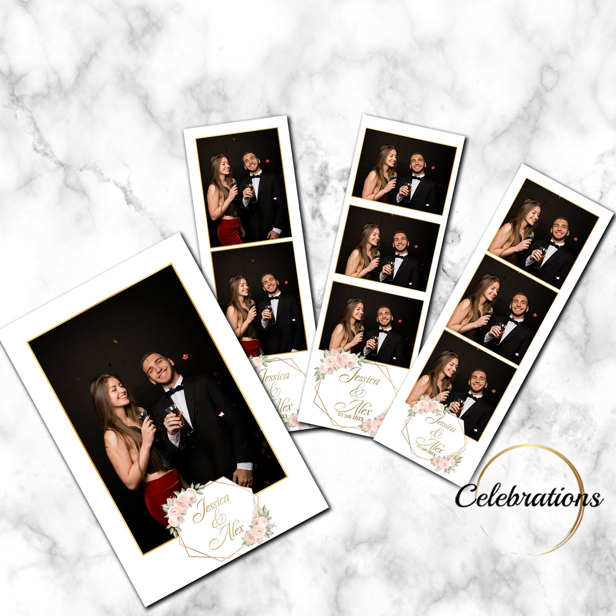 Stunning Photo Booth Template Bundle - 45 Photo-booth Overlays! Wedding ...