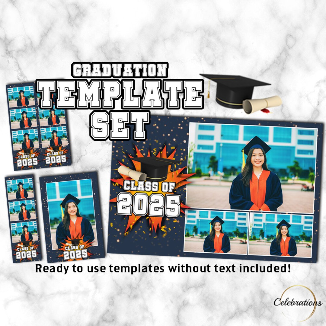 Graduation Template Set, Photo-booth Templates,graduations, College ...