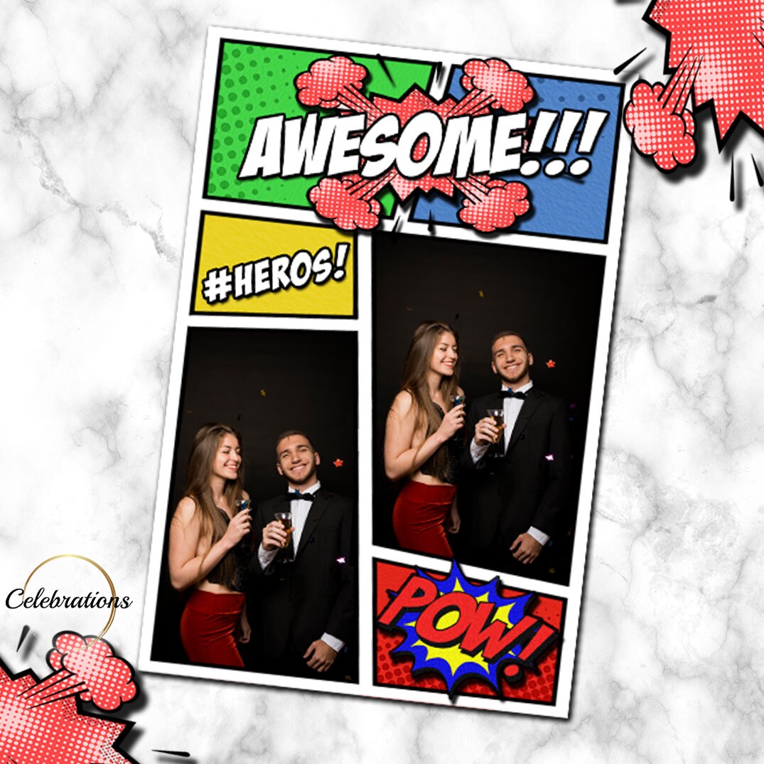 Comicbook Template PNG and PSD 4x6 / 10x15 Template Heros Comic Style Overlay Digital Template ...