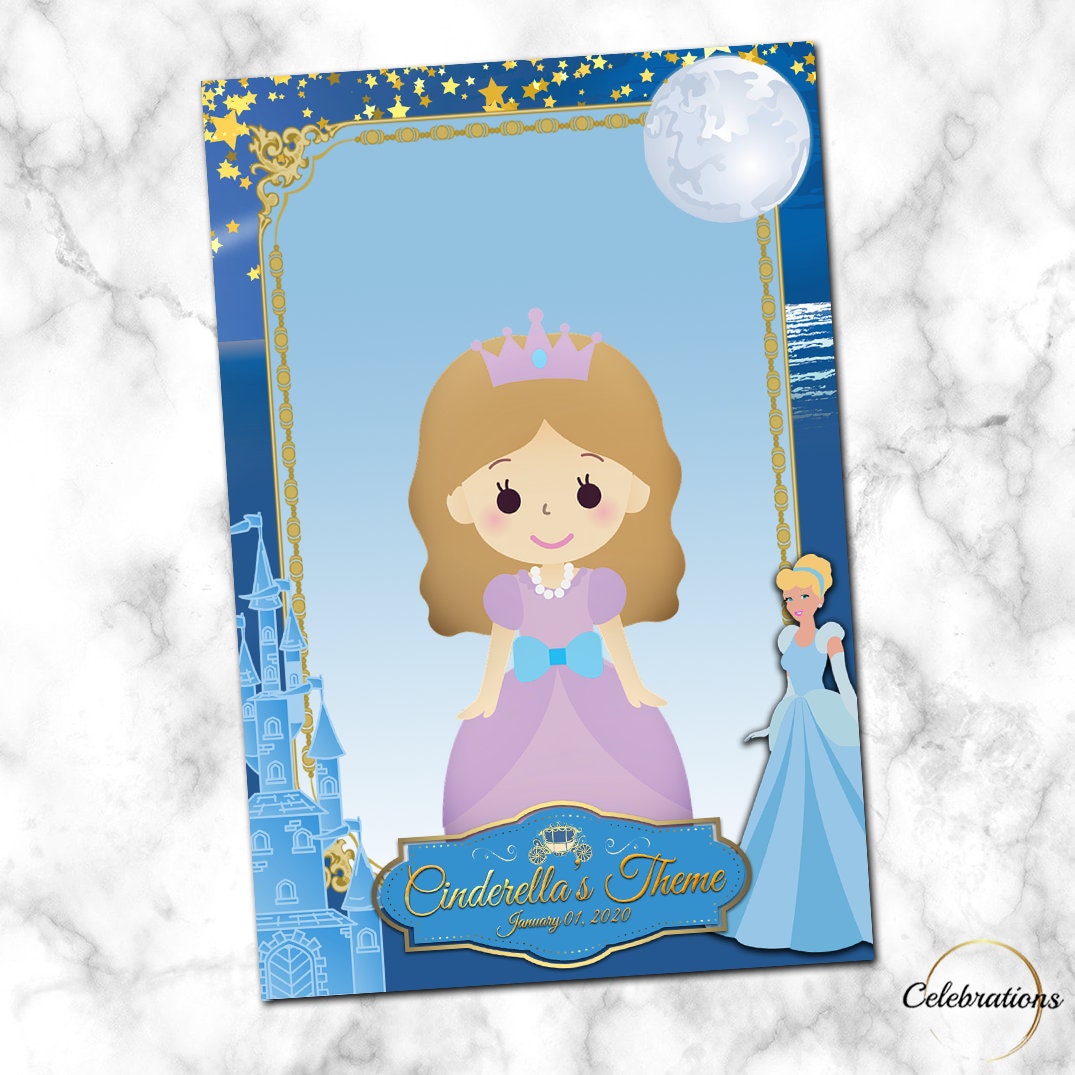 Princess Themed Photo Booth Template Set Kids Party for Any Photos Png ...
