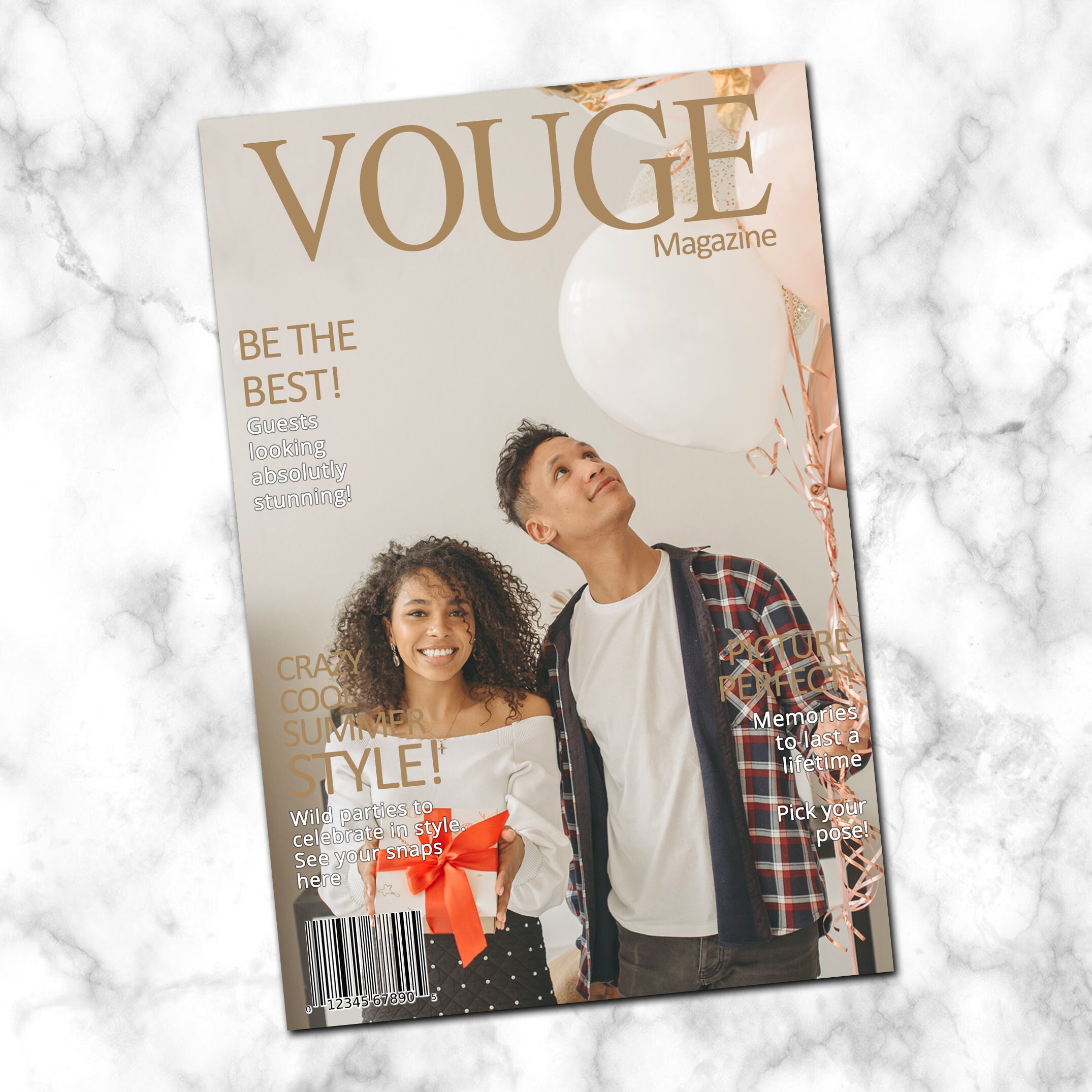 Glamour Magazine Cover 4x6 / 10x15 Photo Booth Template | Custom ...