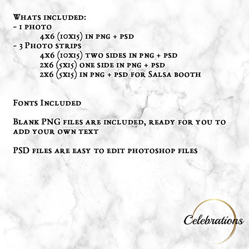 Pure Gold Template Set | 4x6/10x15 2x6/5x15 Template | Elegant Gold ...