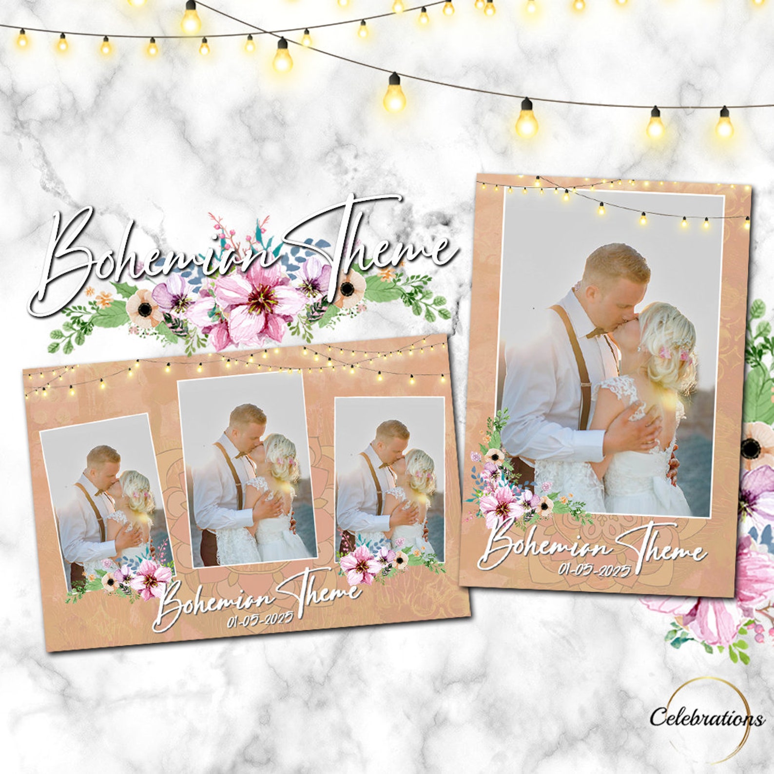 Stunning Photo Booth Template Bundle - 45 Photo-booth Overlays! Wedding ...