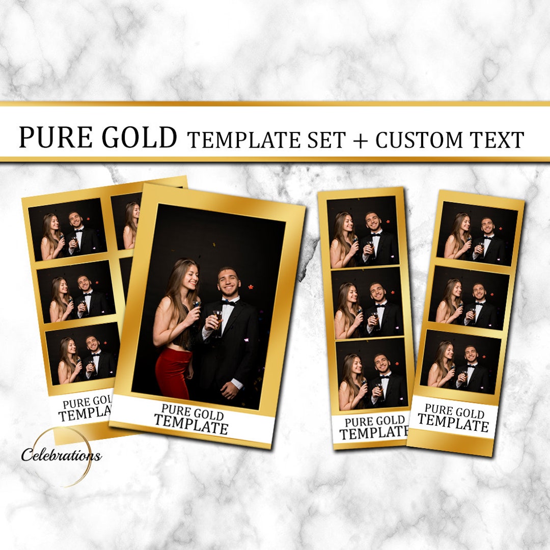 Pure Gold Template Set | 4x6/10x15 2x6/5x15 Template | Elegant Gold ...