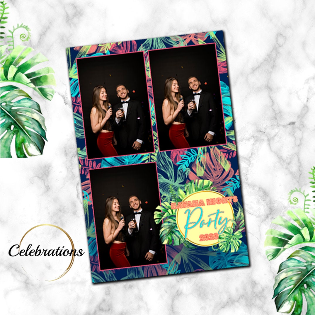 Cubantropical Photobooth Template | Havana Theme | 4x6 10x15 2x6 5x15 ...