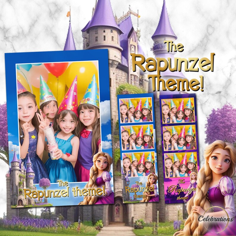 Kids Themes Photo Booth Template Bundle Set, Disney, Birthdays ...