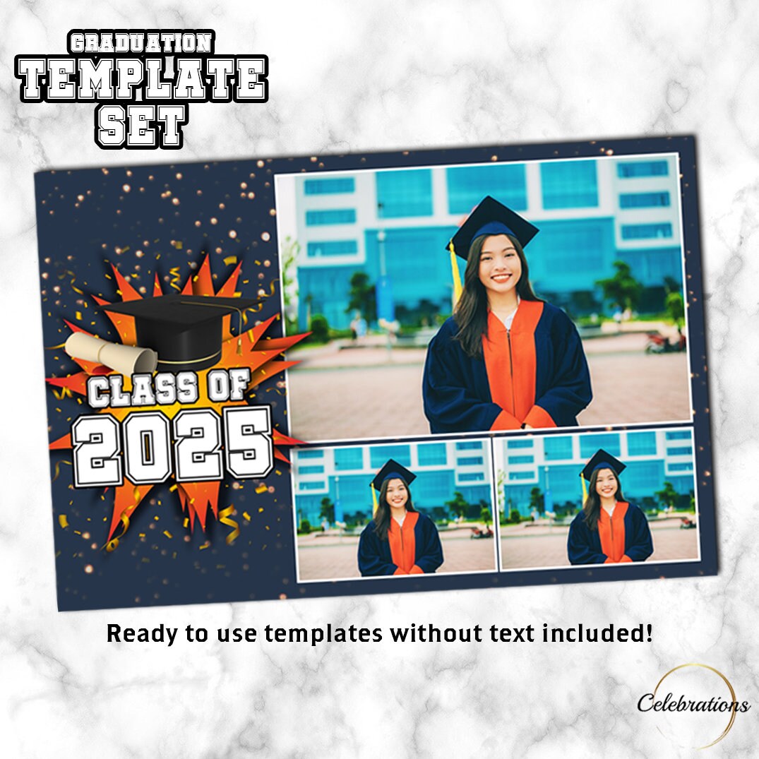 Graduation Template Set, Photo-booth Templates,graduations, College ...