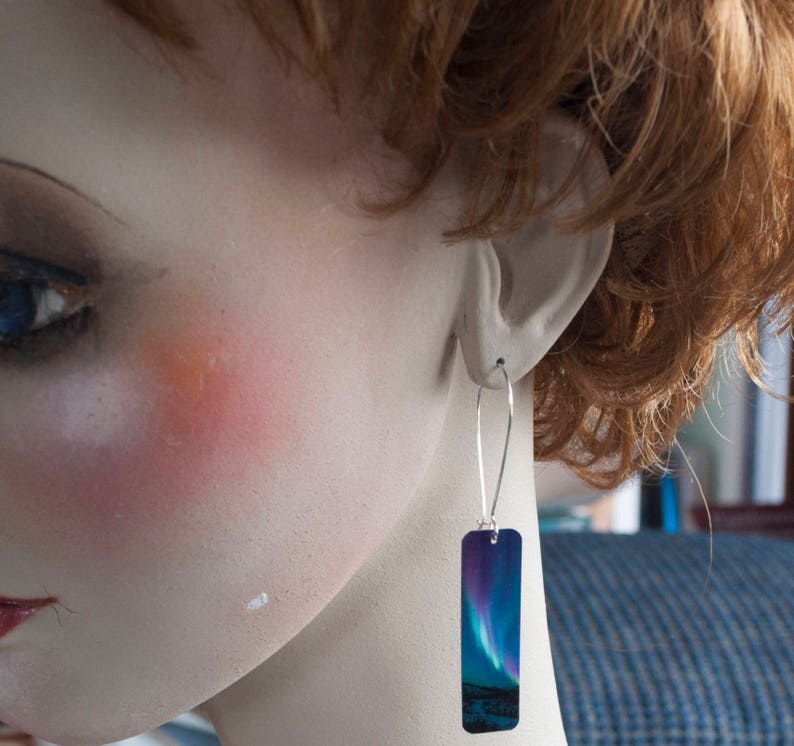 Northern Lights Earrings, Turquoise With Magenta, Lightweight, Free ...