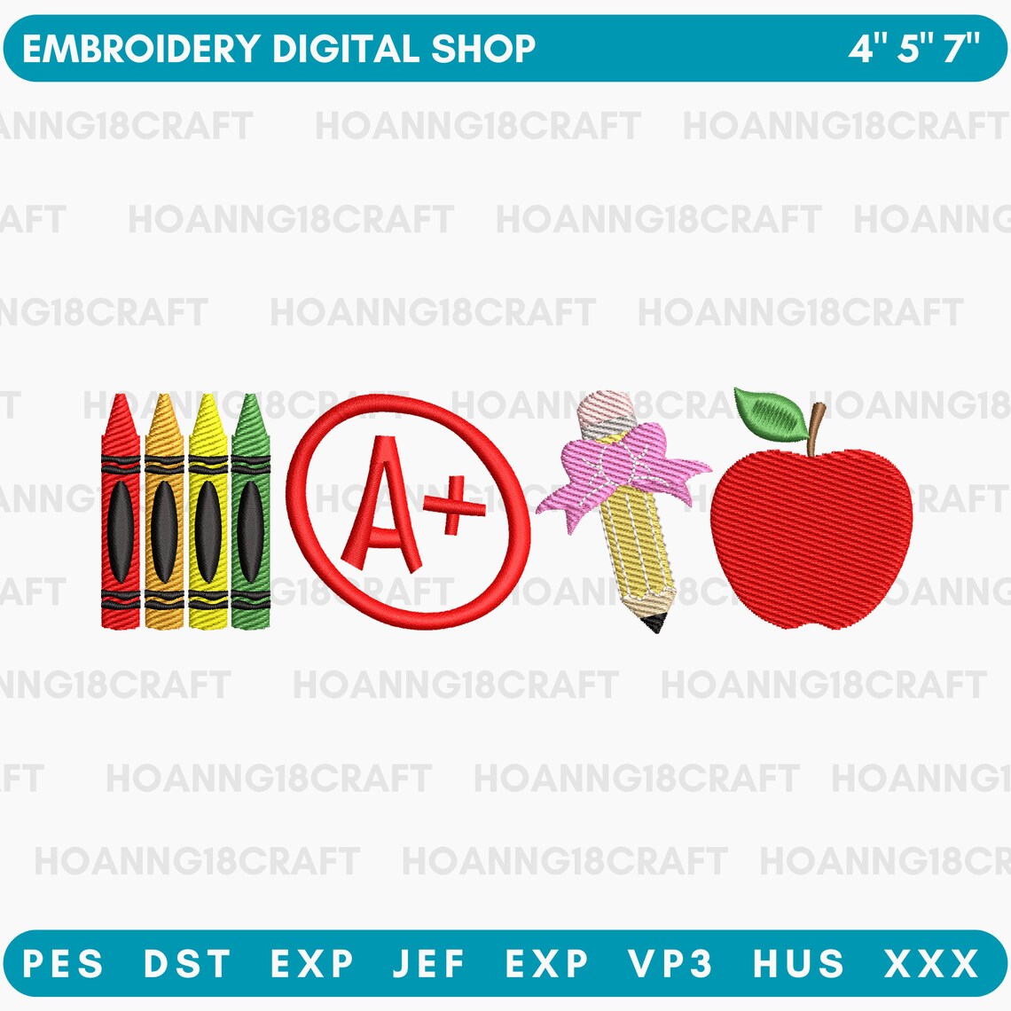 Personalized Back to School Stuff Embroidery Design, Personalized Back ...