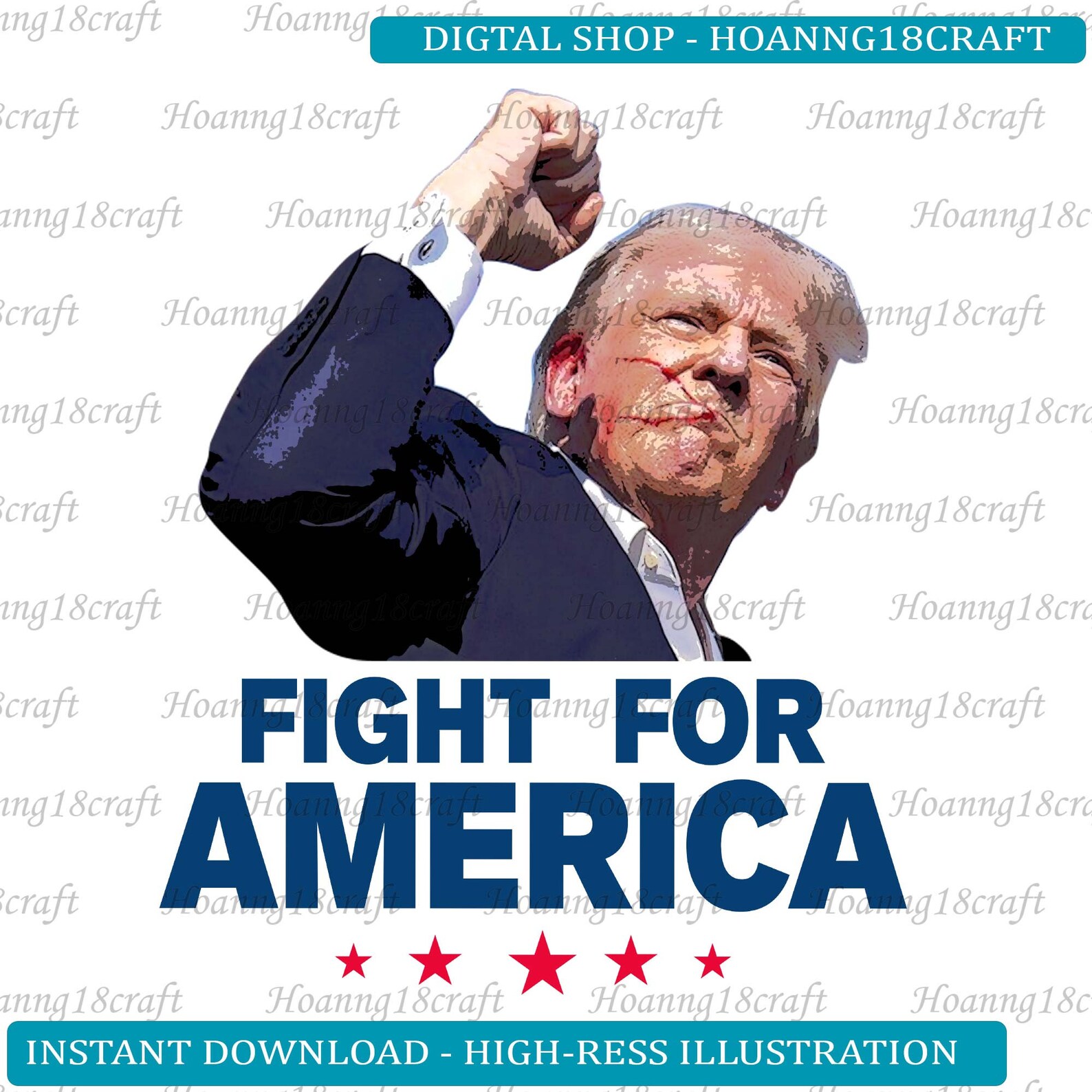 Fight for America Trump Png, Trump Shoot Png, Trump Bulletproof Png ...