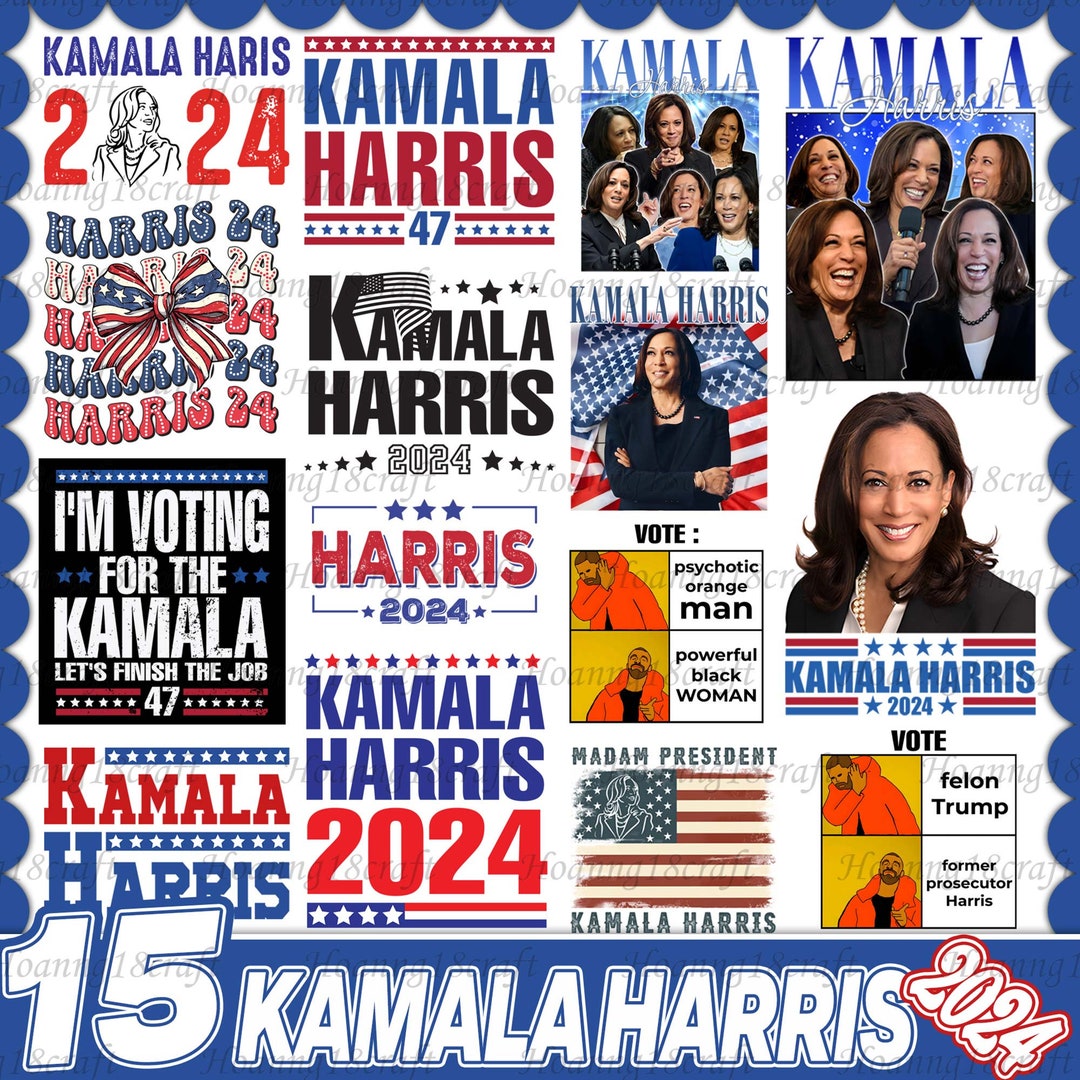 15 Kamala Harris 2024 Bundle, Kamala Png, Vice President 2024, Madam ...
