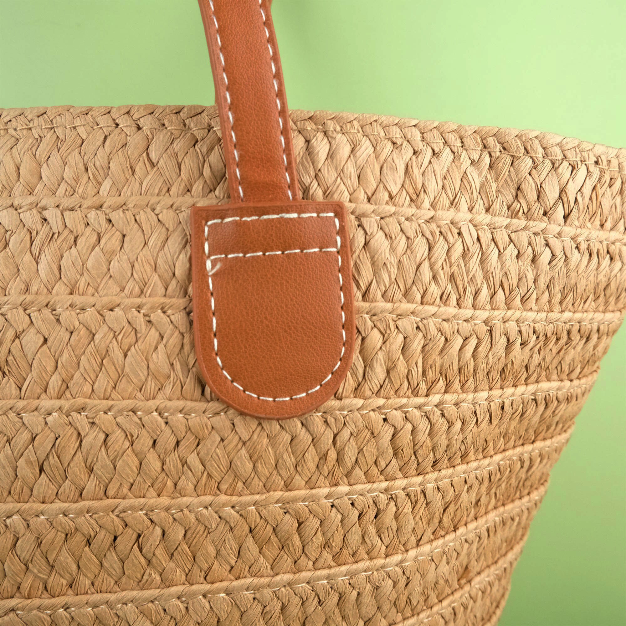 Custom Straw Beach Bag Basket, Personalised Shoulder Hand Bag, Handmade ...