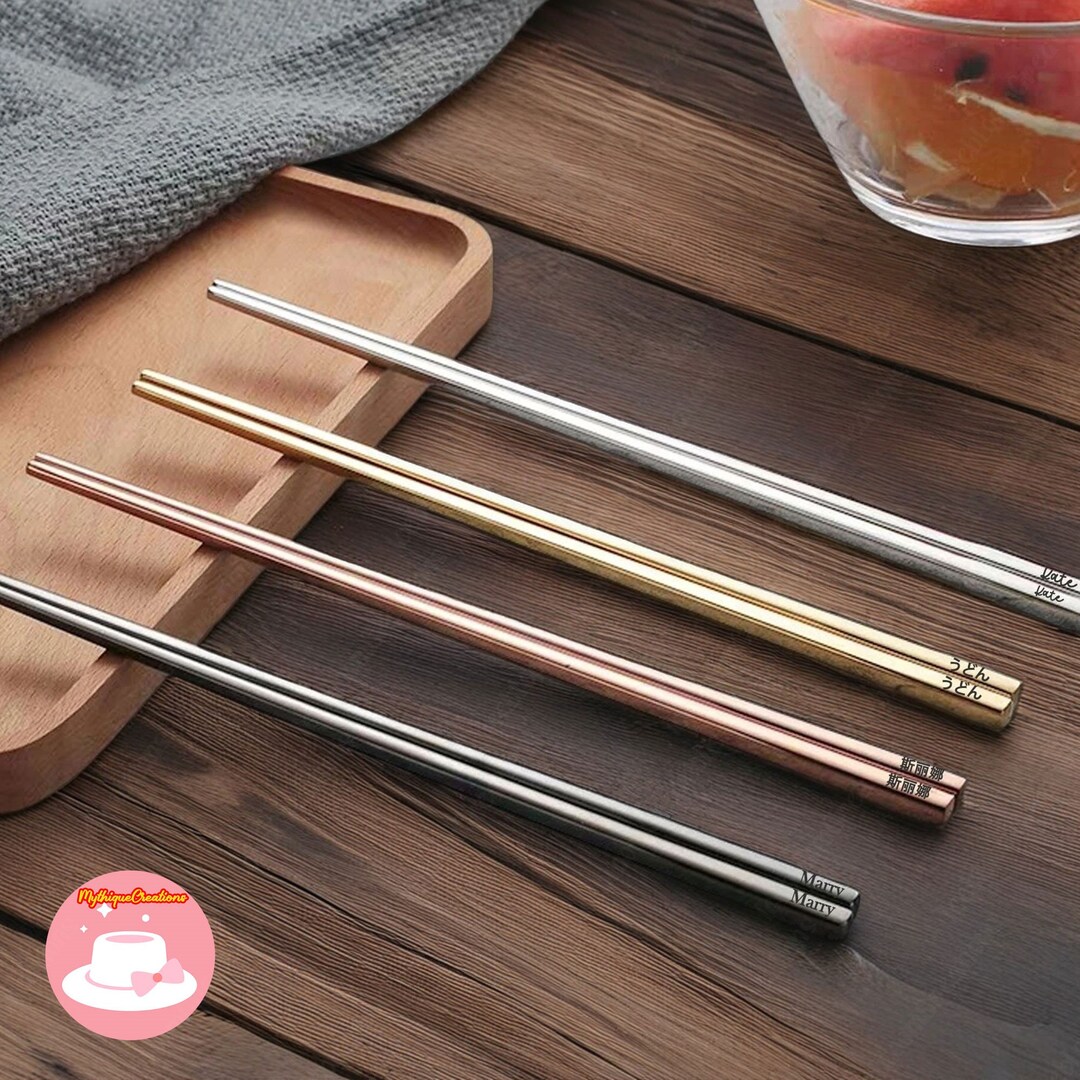 Personalized Engraved Chopsticks, Custom Colorful Stainless Steel ...
